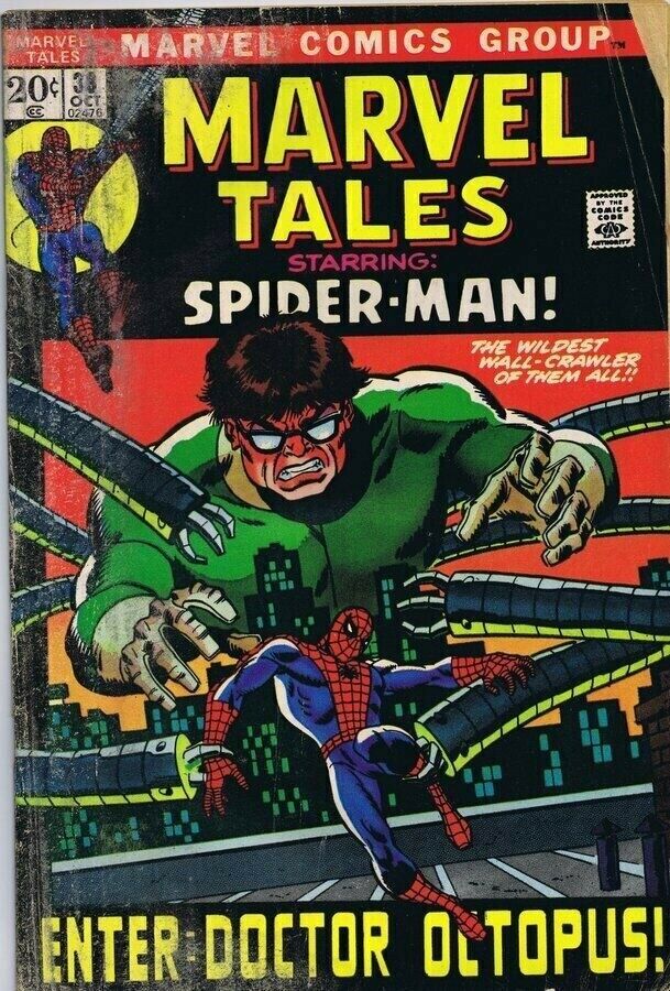 Marvel Tales #38 ORIGINAL Vintage 1972 Marvel Comics Spider-Man Dr ...