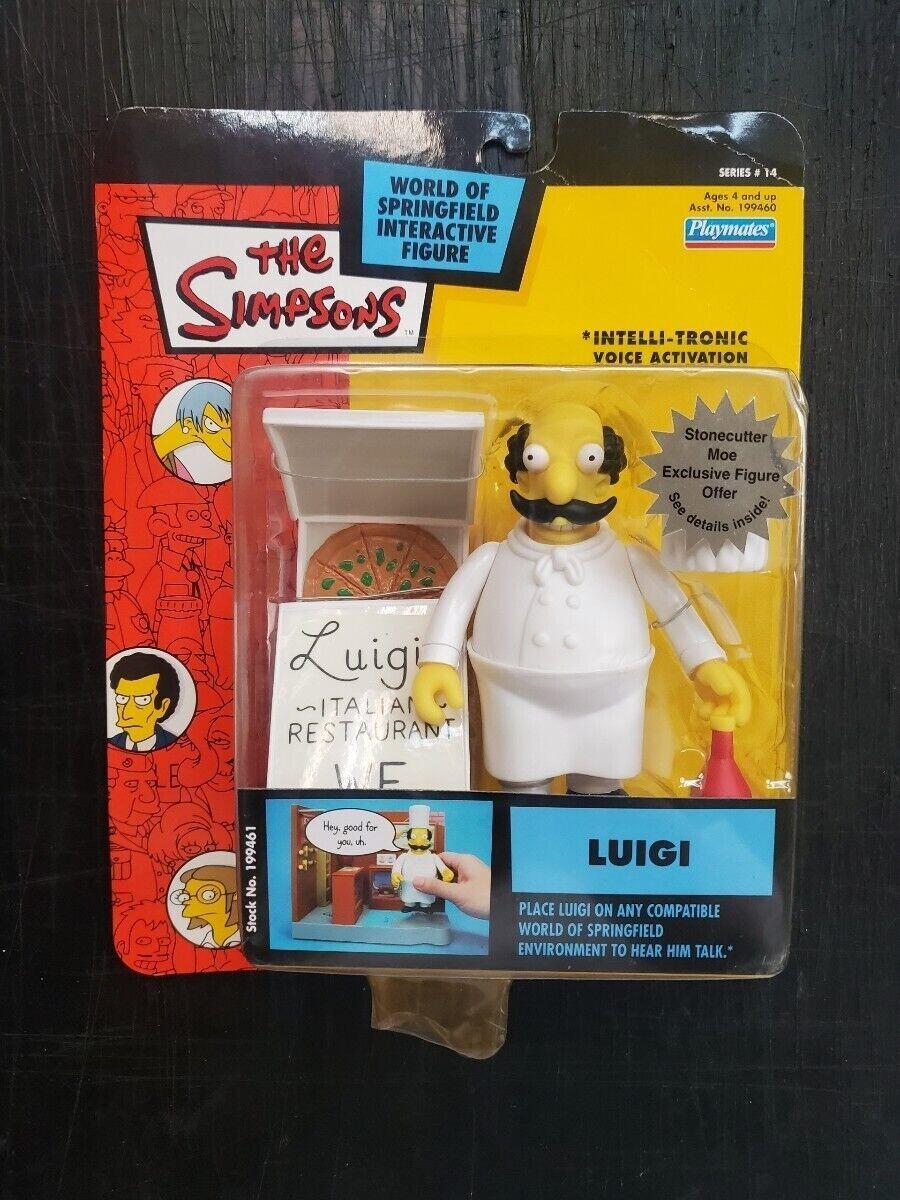 The Simpsons Luigi Intell-Tronic Playmates Sealed Action Figure Series ...