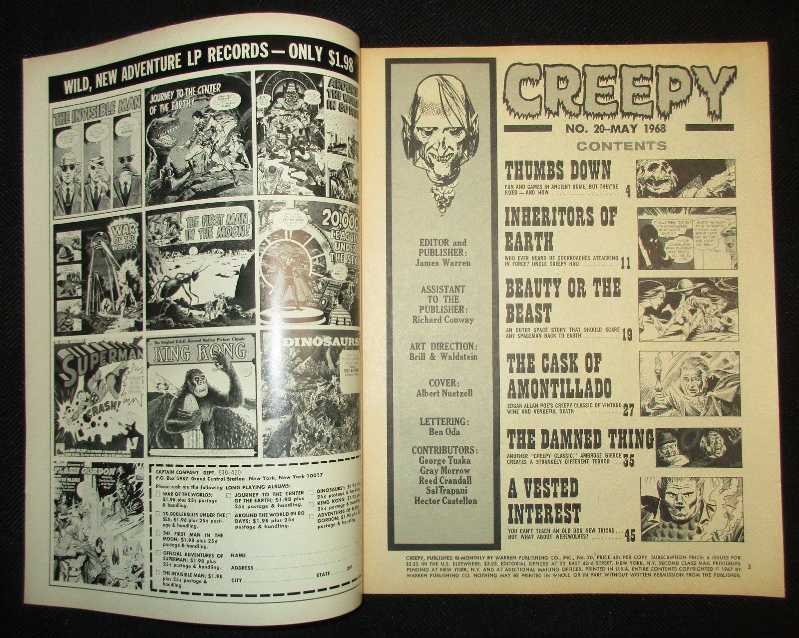 Creepy Magazine #20 (Warren Publishing, 1968) - VF | Comic Books ...
