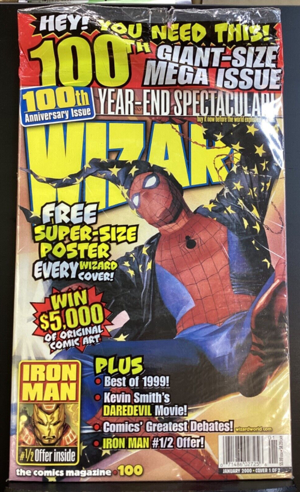 Wizard Magazine #100 Spider-Man Alex Ross Year-End Spectacular SEALED ...