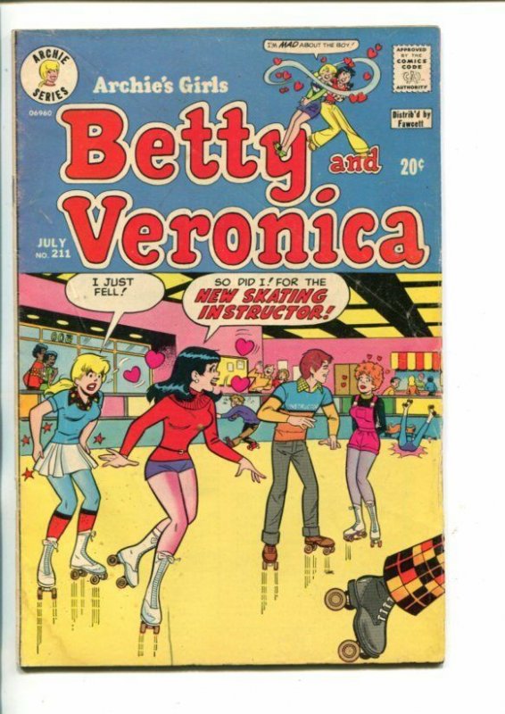 Betty and Veronica #221-1973-Mlj/Archie-Roller Skating-Vg | Comic Books ...