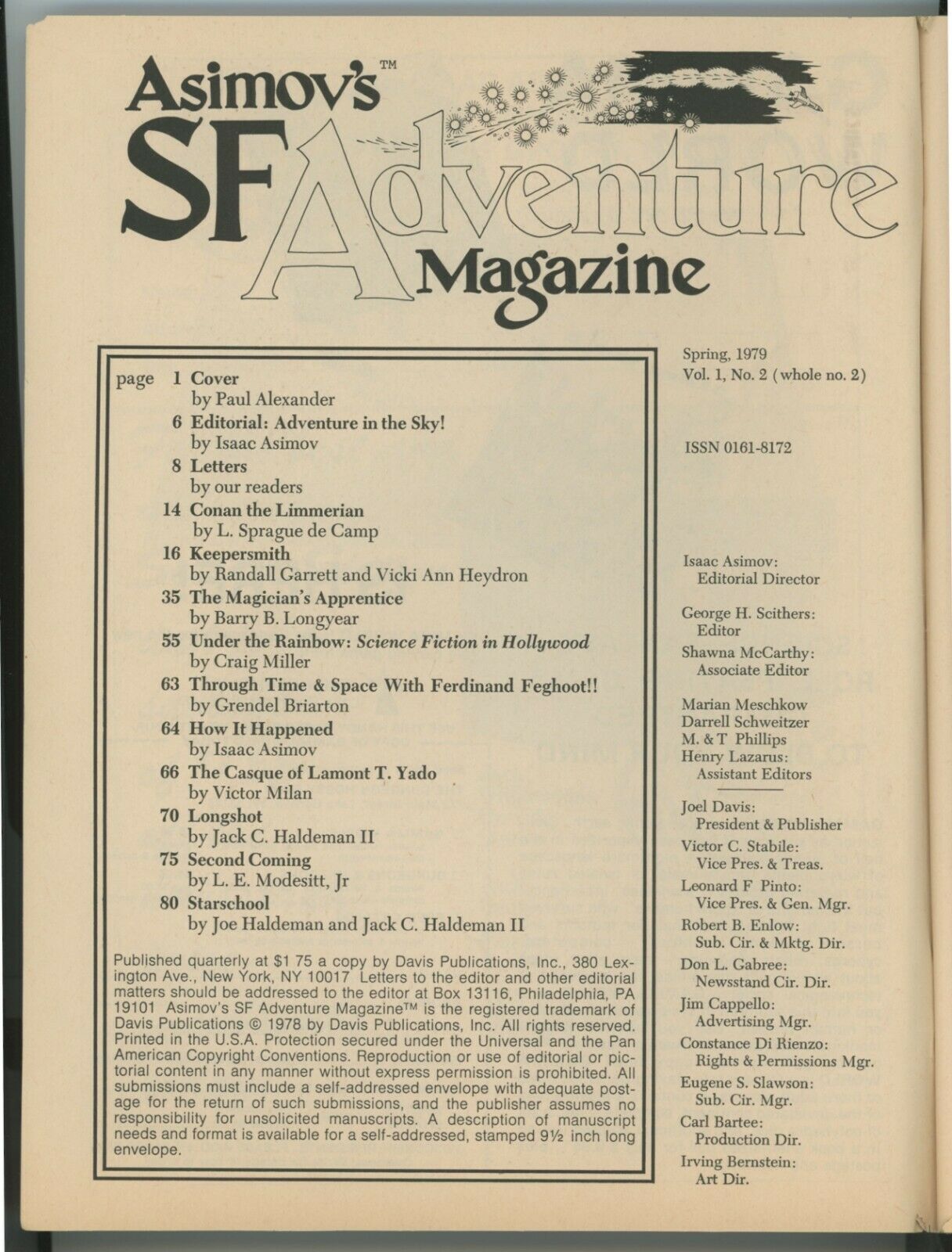 Asimov’s SF Adventure Magazine 1 2 3 VFNM 9.0 1978-1979 Bronze Age Has ...
