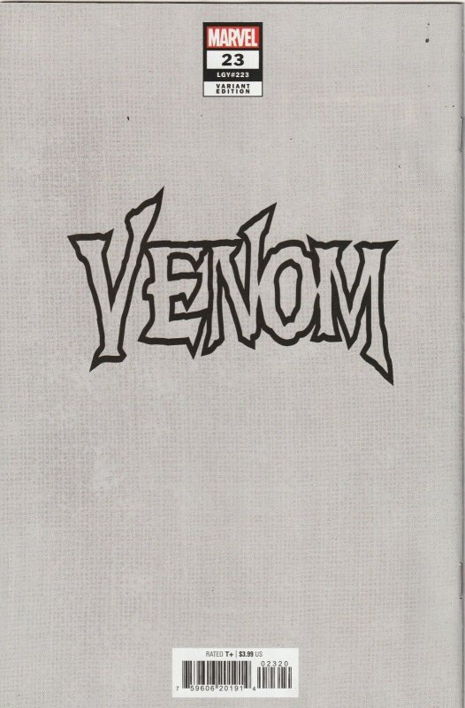 Venom # 23 Ken Lashley 1:200 Virgin Variant Cover NM Marvel 2023 [R2 ...