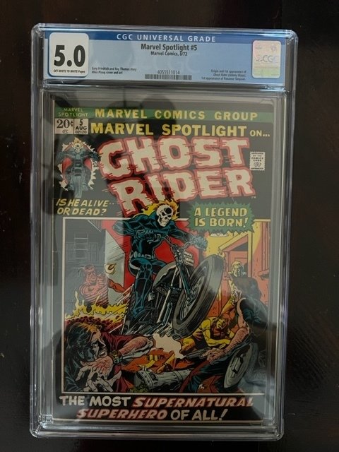 Marvel Spotlight #5 - CGC 5.0! - 1st Ghost Rider & Johnny Blaze ...
