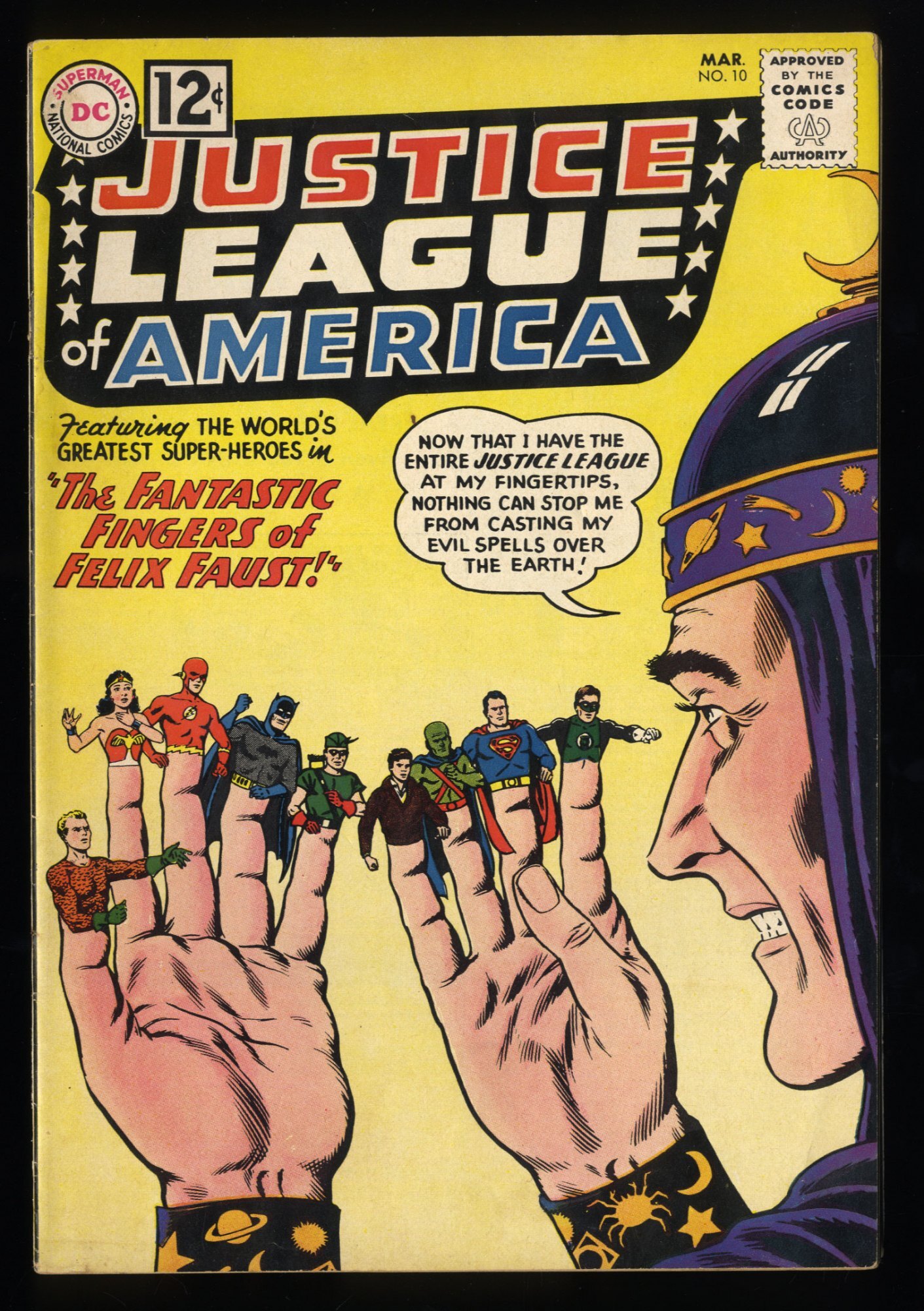 Justice League Of America #10 FN- 5.5 1st Appearance Felix Faust ...