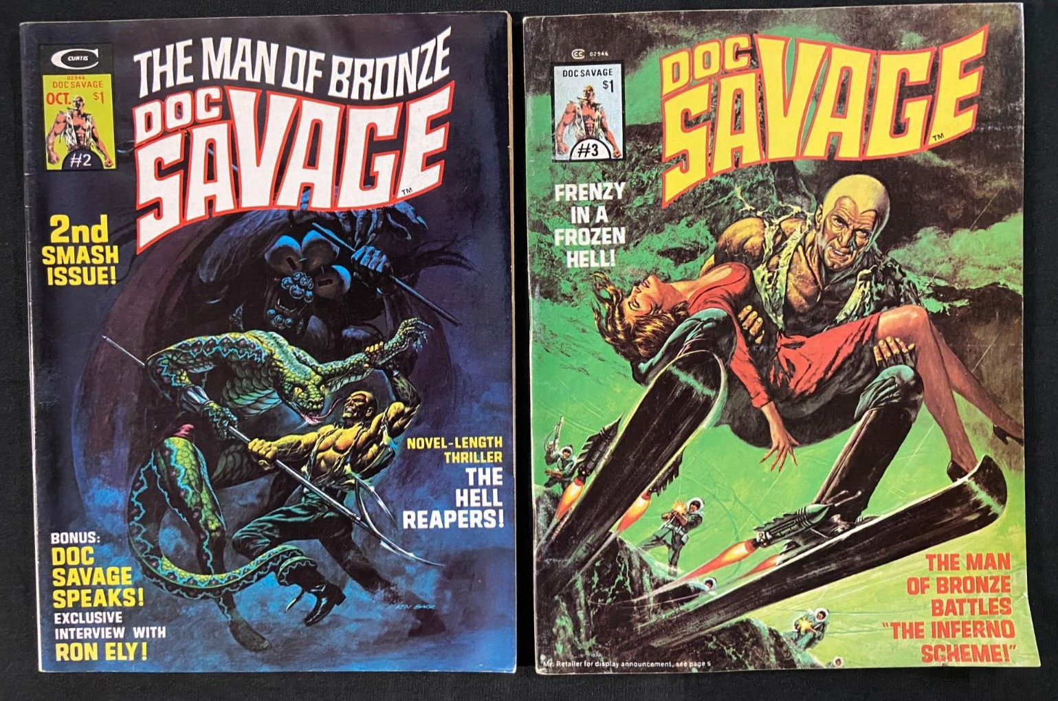 The MAN of Bronze DOC Savage 2 Issue Comic Magazine LOT #2,3 VF ...