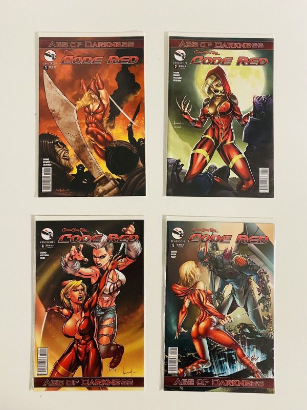 Lot 4 VARIANTS Grimm Fairy Tales Code Red 1B 2D 4B 5B Zenescope Comic ...