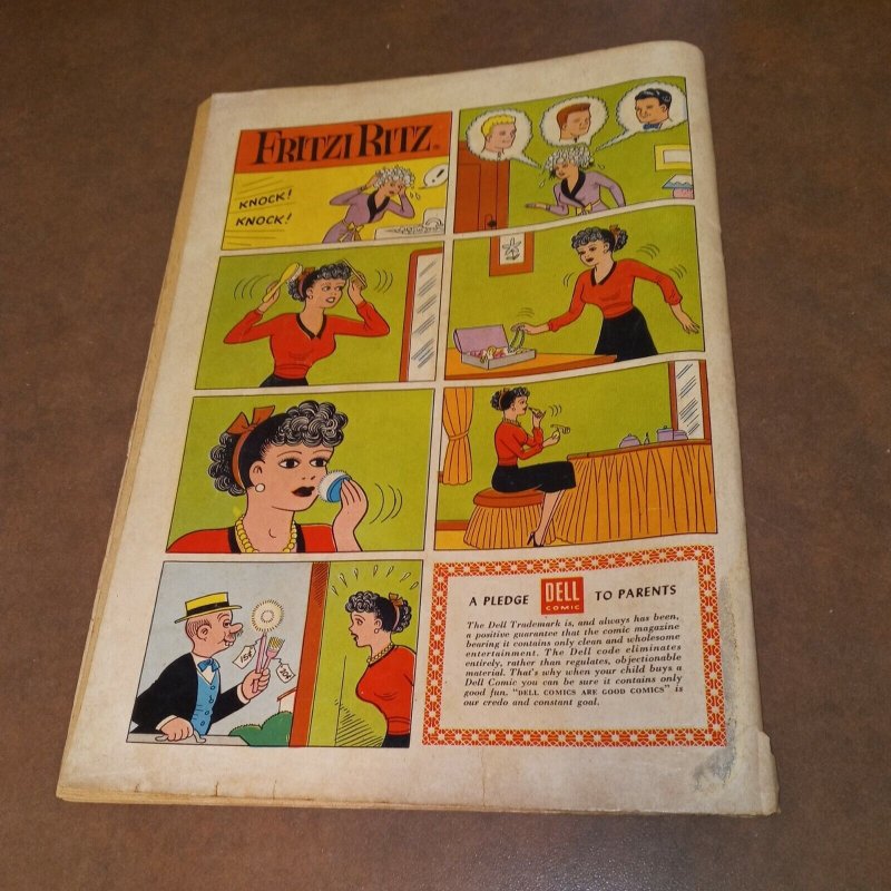 FRITZI RITZ #57 Dell Comics 1958 (4 page PEANUTS) charlie brown nancy and sluggo | Comic Books ...