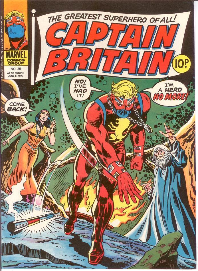 CAPTAIN BRITAIN 35 (June 8, 1977) VERY FINE MERLIN story arc F-VF ...