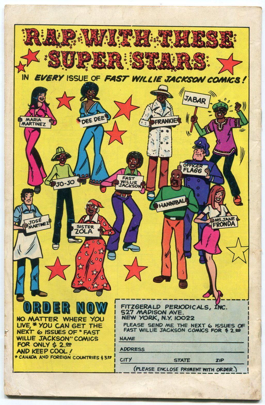 Fast Willie Jackson #6 1977- Black Archie type- Rare comic- VG | Comic ...