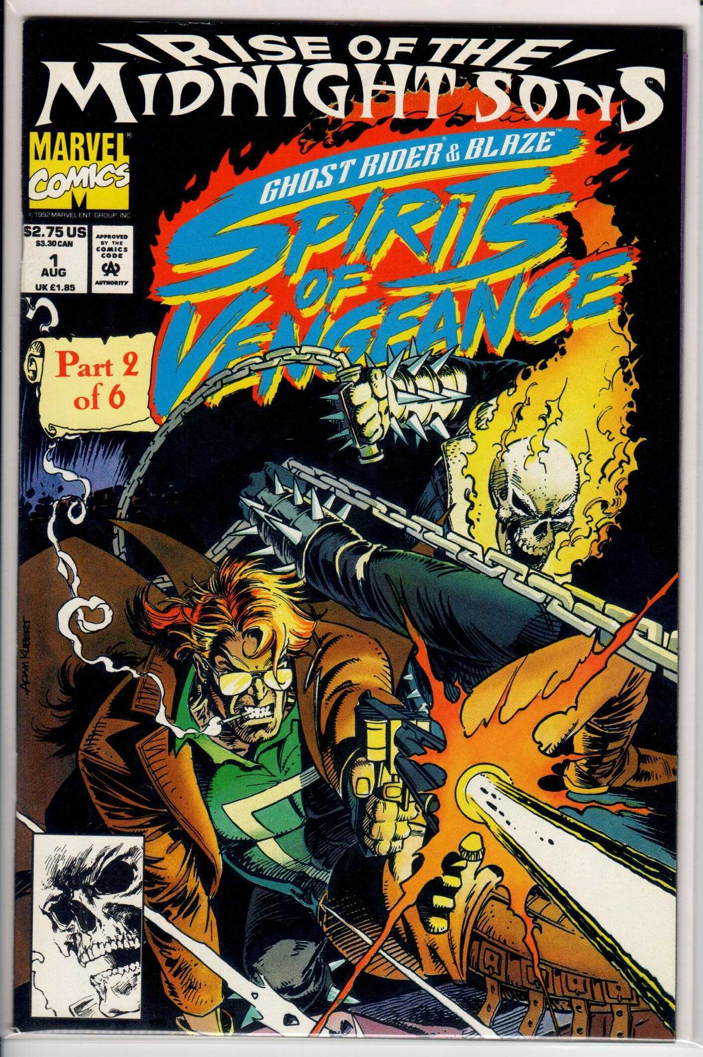 Ghost Rider/Blaze: Spirits of Vengeance #1 Direct Edition (1992) 9.4 NM ...