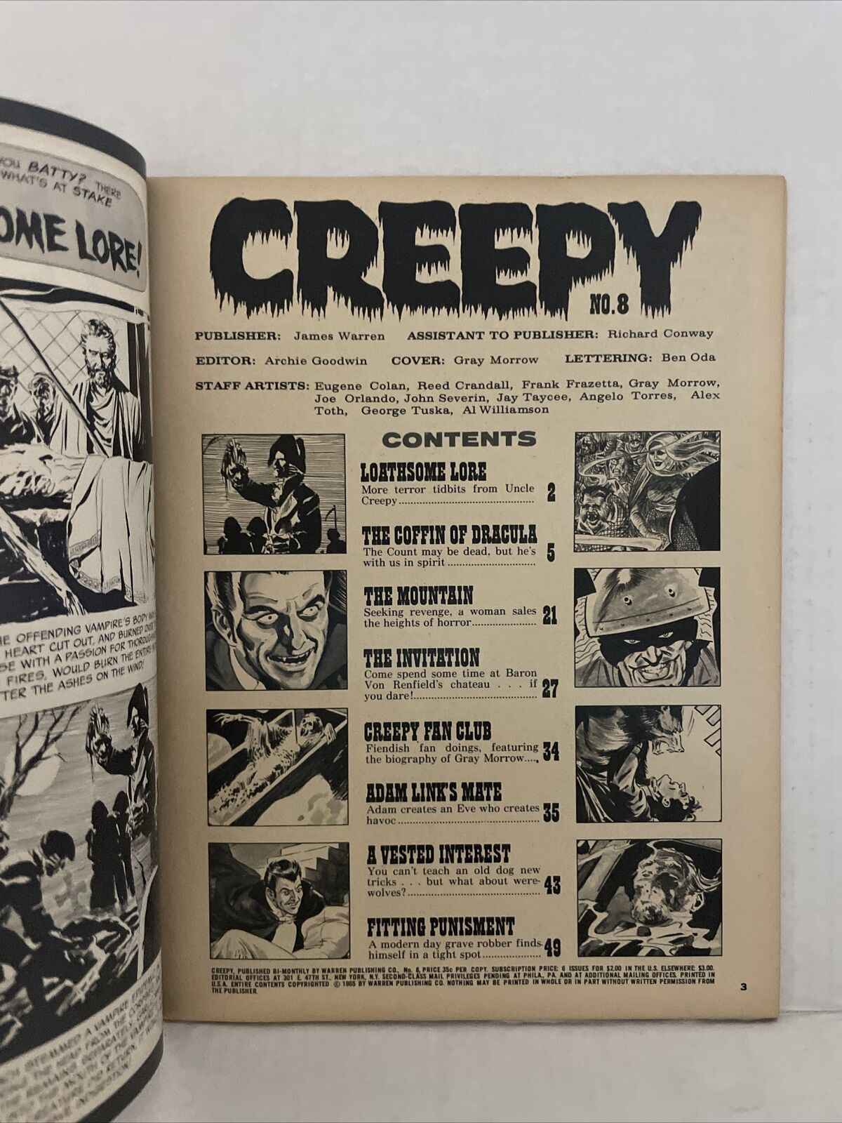 Creepy #8 Warren Magazine | Comic Books - Silver Age, Warren, Horror ...