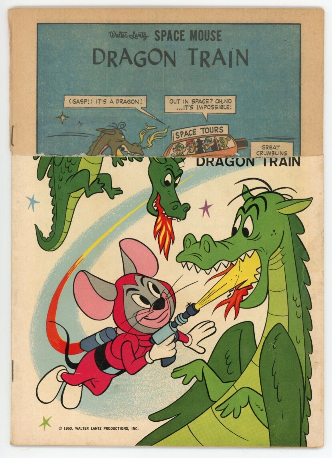 Walter Lantz Space Mouse 3 Fair 1.0 Gold Key 1963 Silver Age King Size ...