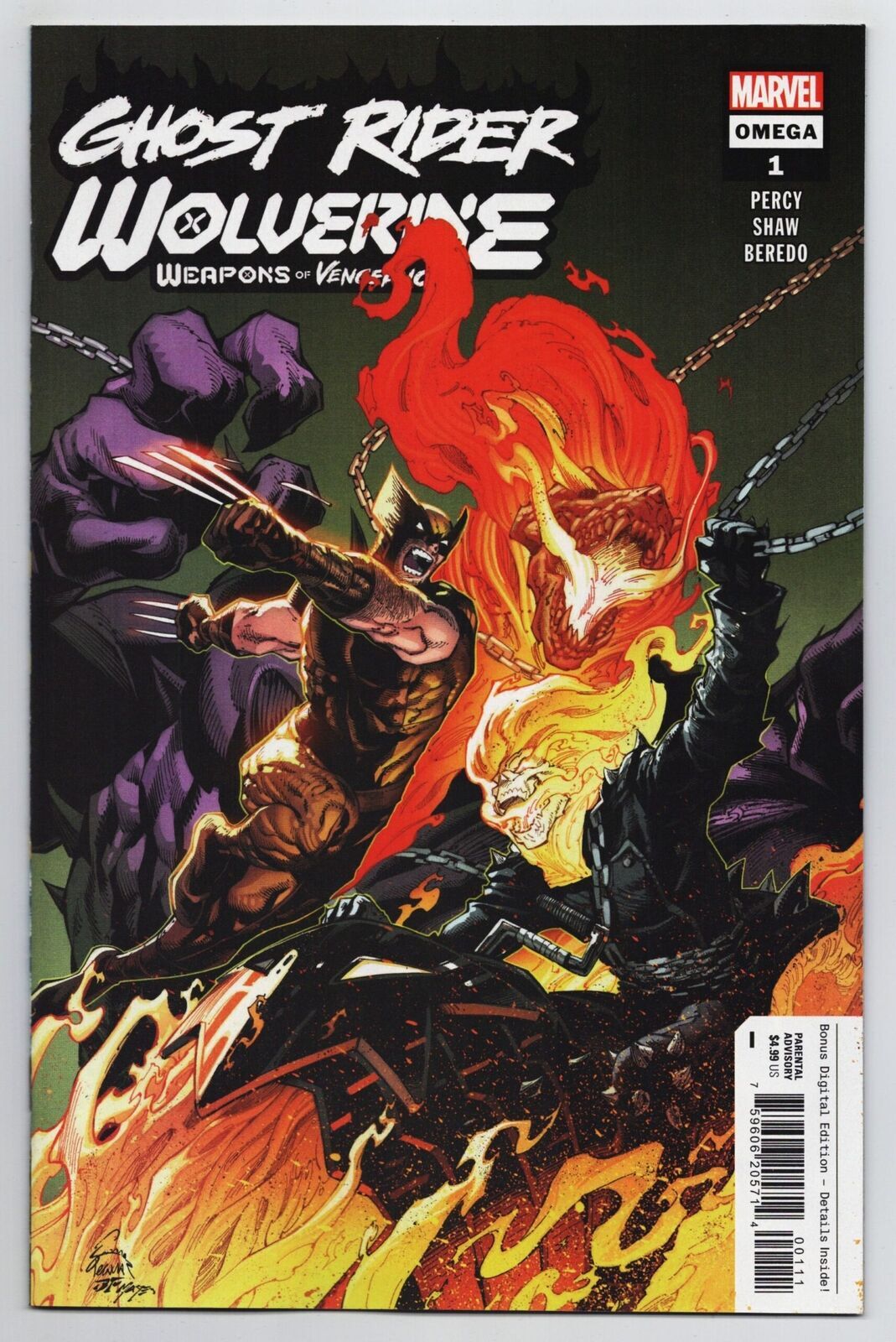 Ghost Rider Wolverine Weapons Of Vengeance Omega #1 Stegman Main Cvr ...