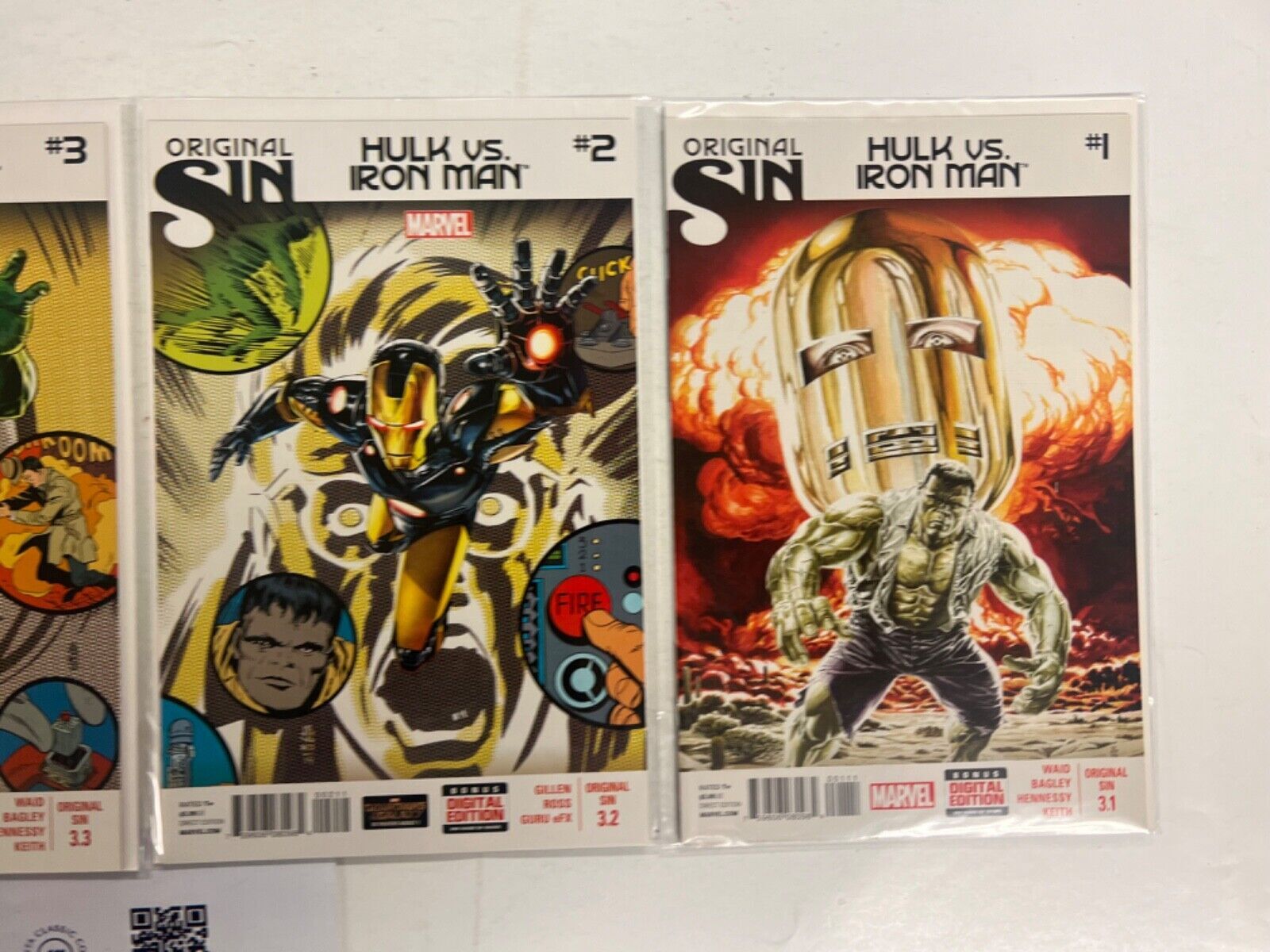 4 Original Sin Marvel Comic Books # 1 2 3 4 Avengers Defenders Hulk 9 ...