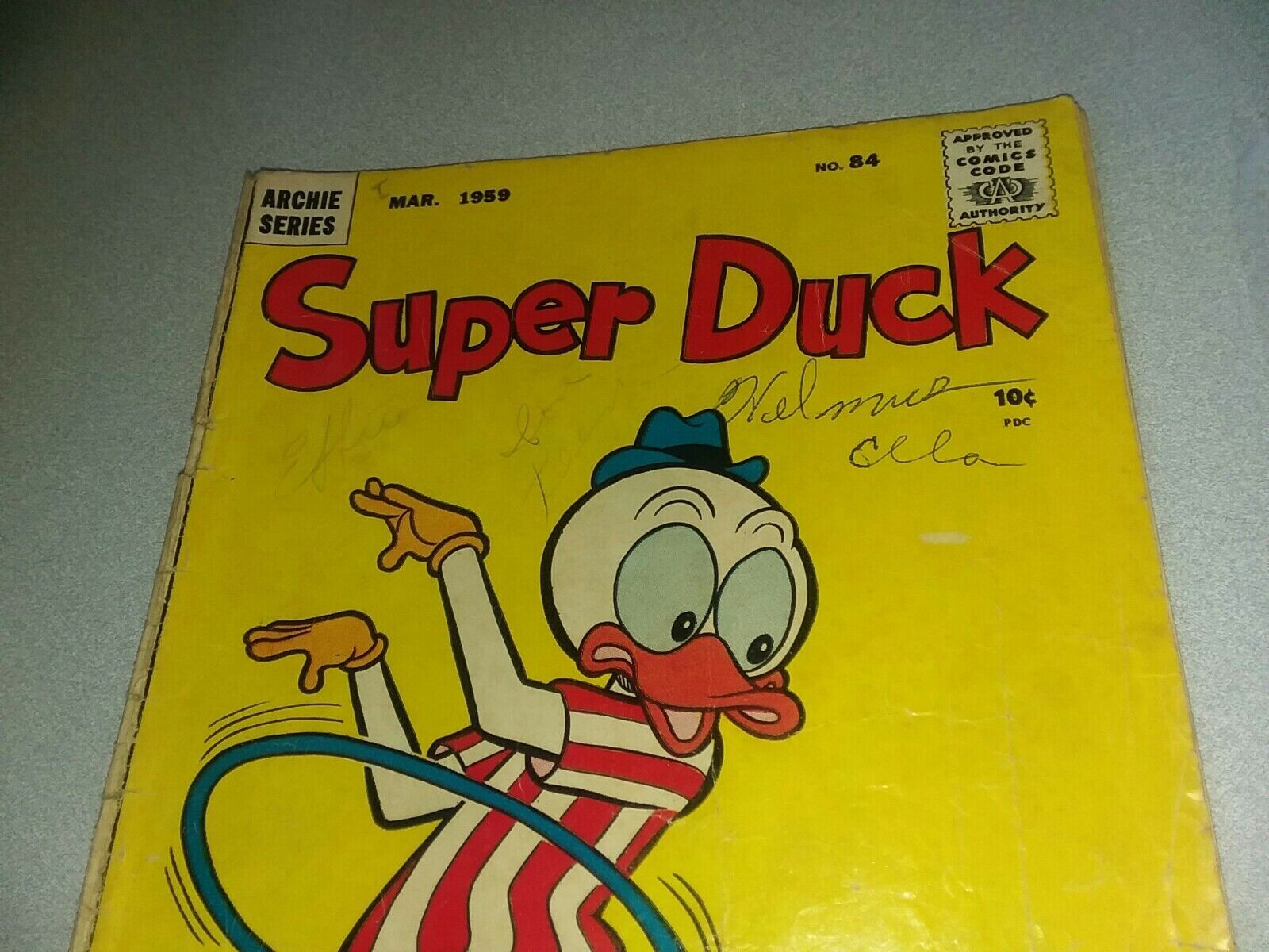 SUPER DUCK COMICS #84 archie mlj 1959 silver age funny animal cartoon ...
