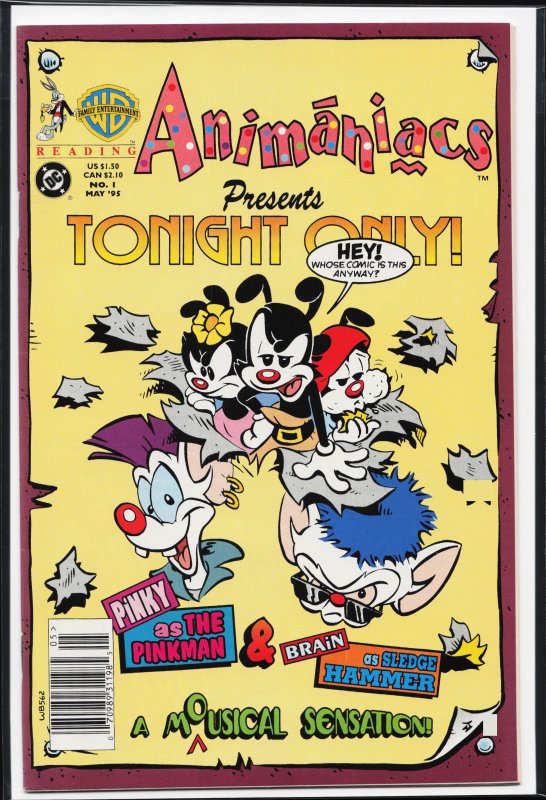 Animaniacs #1 (1995) Pinky and the Brain | Comic Books - Modern Age, DC Comics, Funny Animal ...