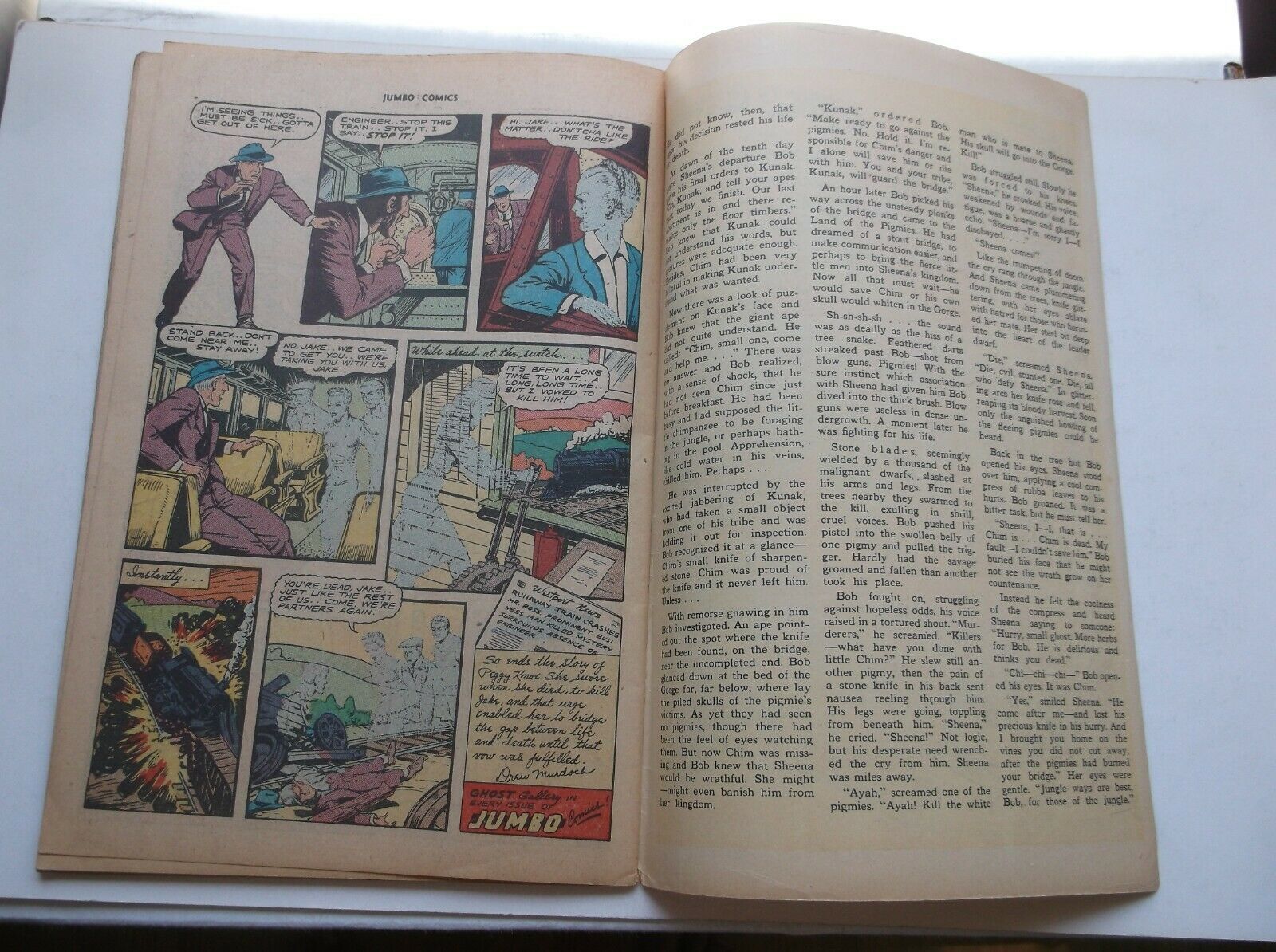 Fiction House: Jumbo Comics #84, Sheena/Hawk/Ghost Gallery/SKY Girl ...