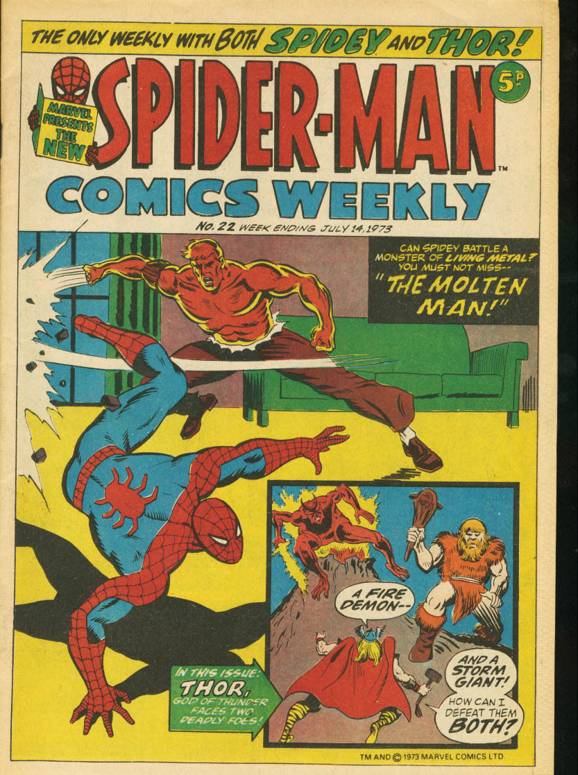 Spider-Man Comics Weekly #22-British Comic-1973 VG | Comic Collectibles ...