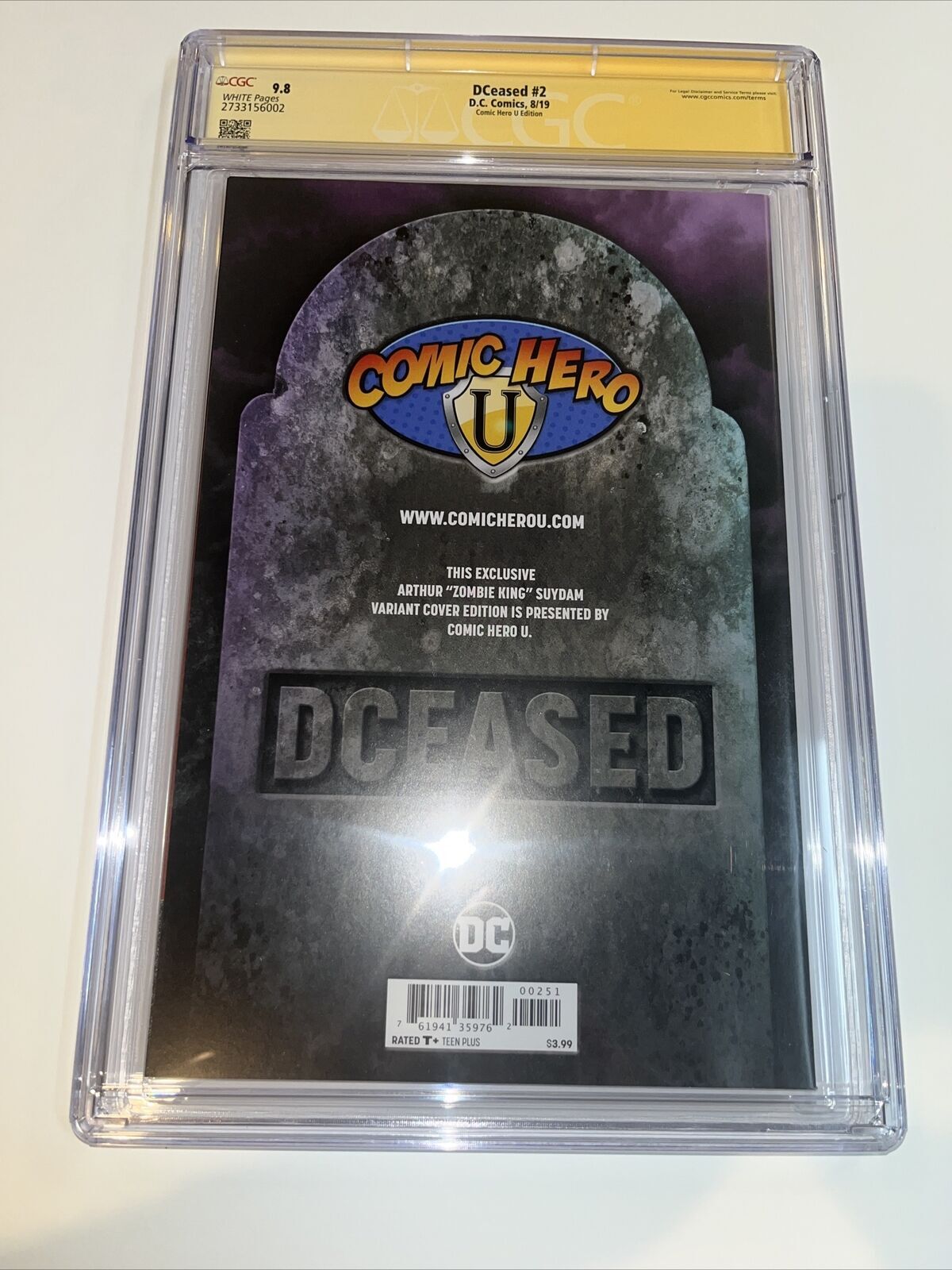 Dceased (2019) #2 (CGC 9.8 SS) Signed Arthur Suydam • Story Tom Taylor ...