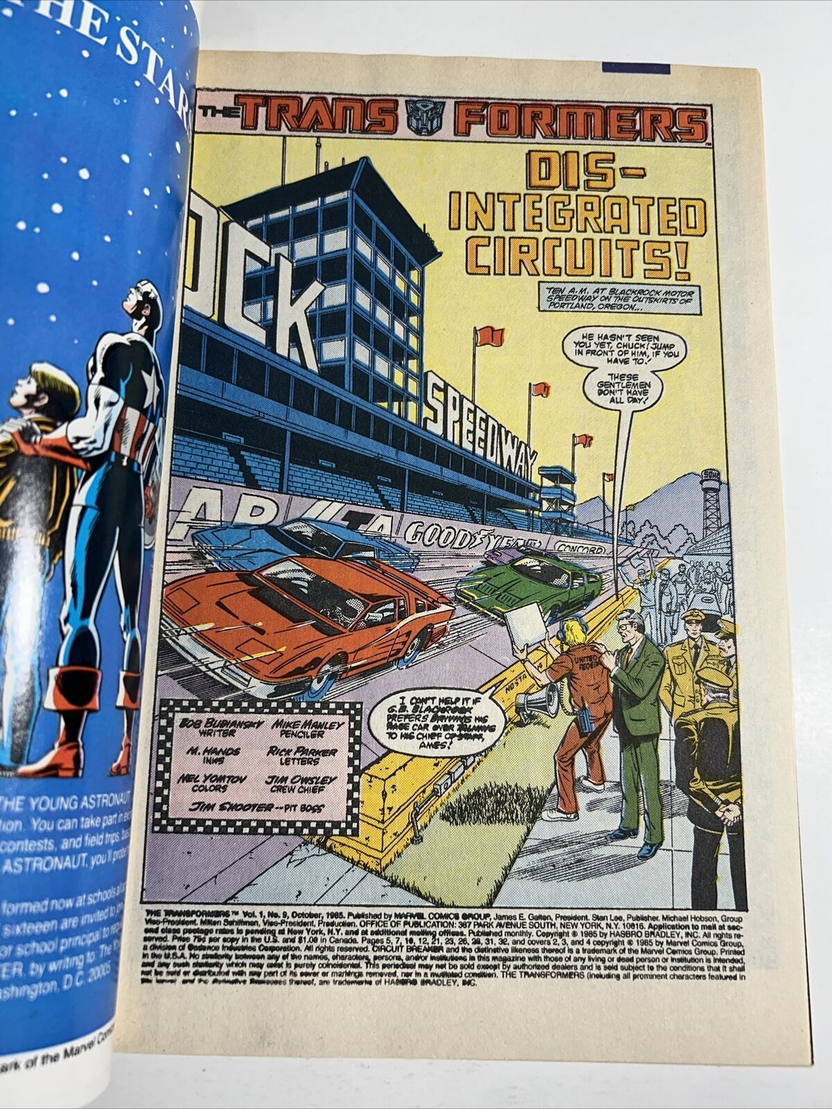 The Transformers #9 1st Appearance of Circuit Breaker 1985 Marvel ...