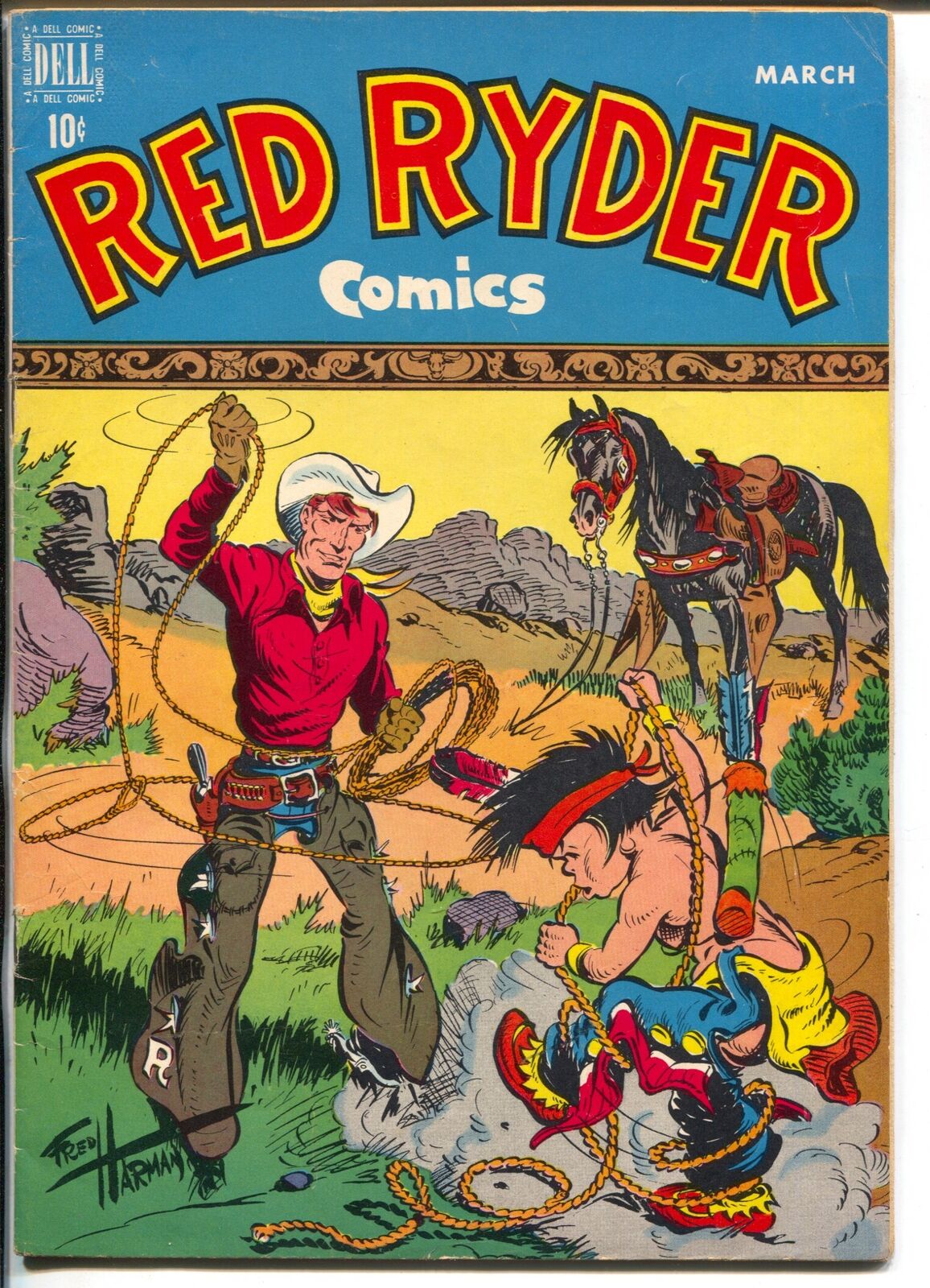 Red Ryder #68 1949-Dell-Fred Harman-Little Beaver-FN/VF | Comic Books ...