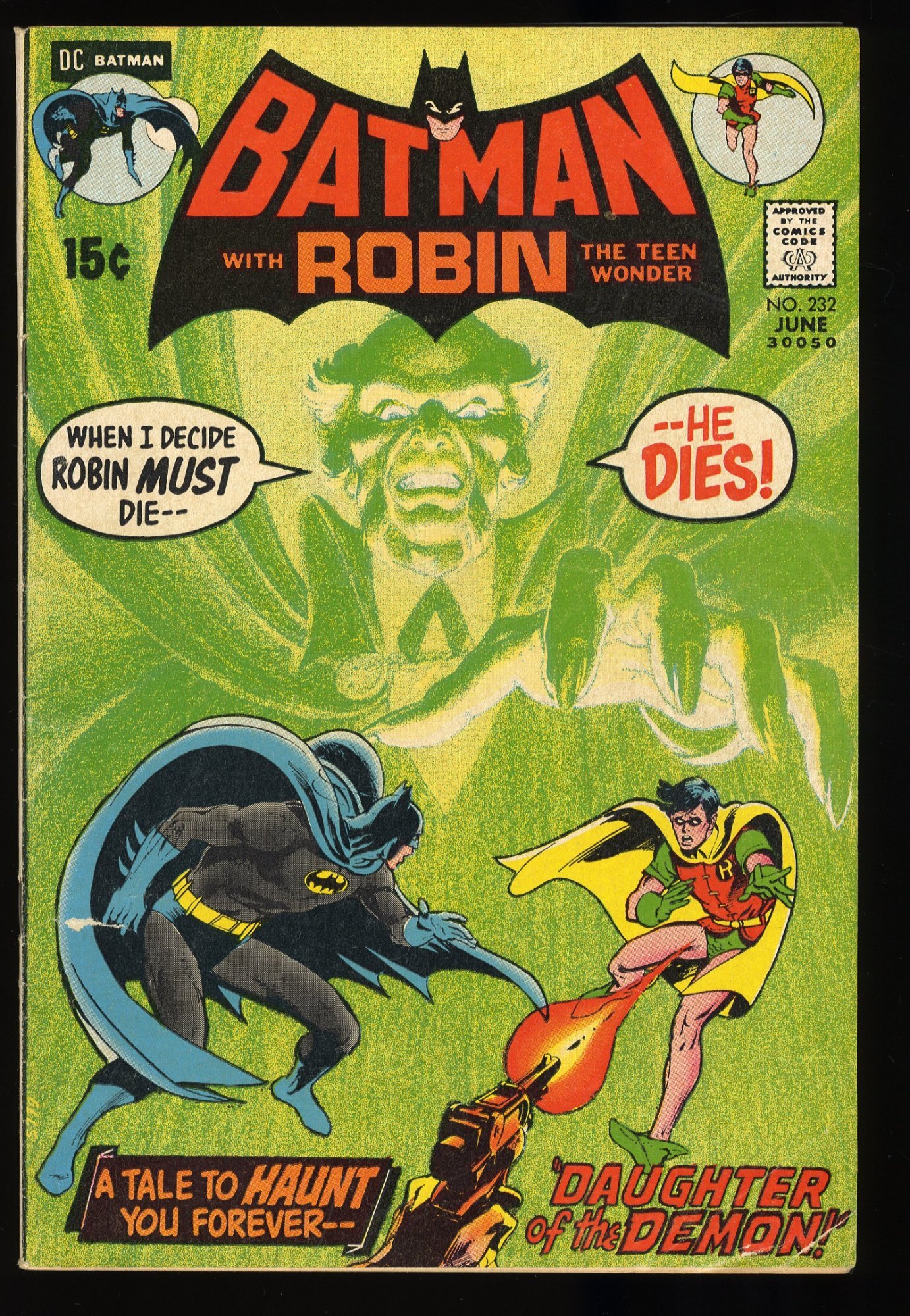 Batman #232 FN 6.0 1st Appearance Ra's al Ghul! Neal Adams Cover ...