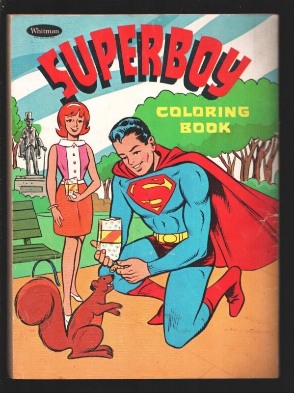 Superboy Coloring Book #1141 1967-Whitman-Origin of Superman-A few ...