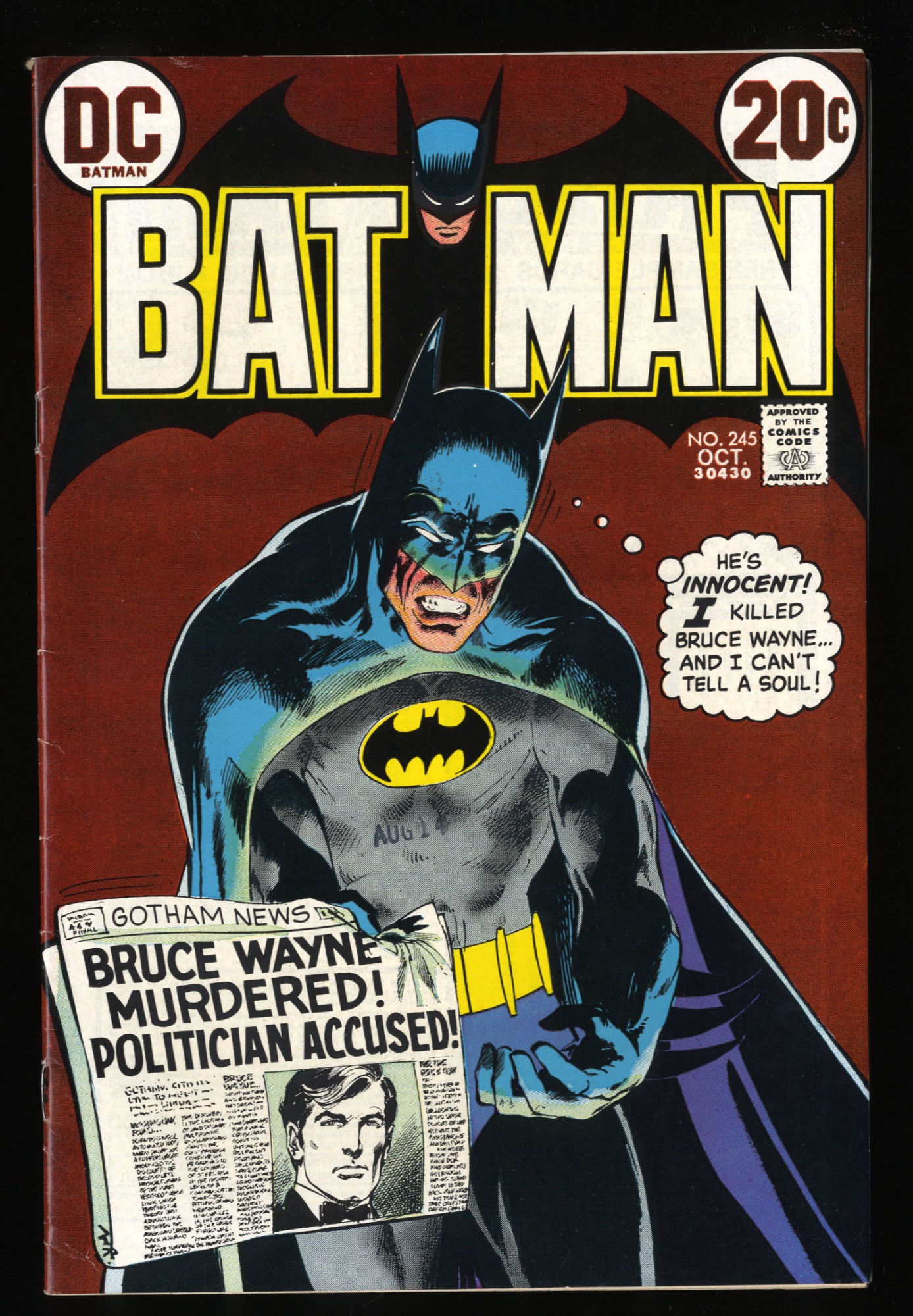 Batman #245 VF 8.0 White Pages (Former CGC VF 8.0 White Pages) Neal ...