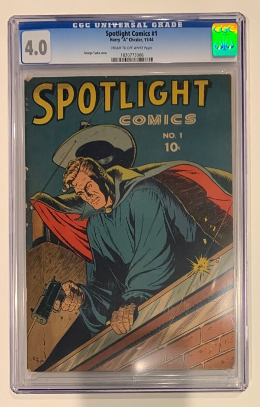 (1944) Spotlight Comics #1 CGC 4.0! George Tuska Cover! Rare Golden AGE ...