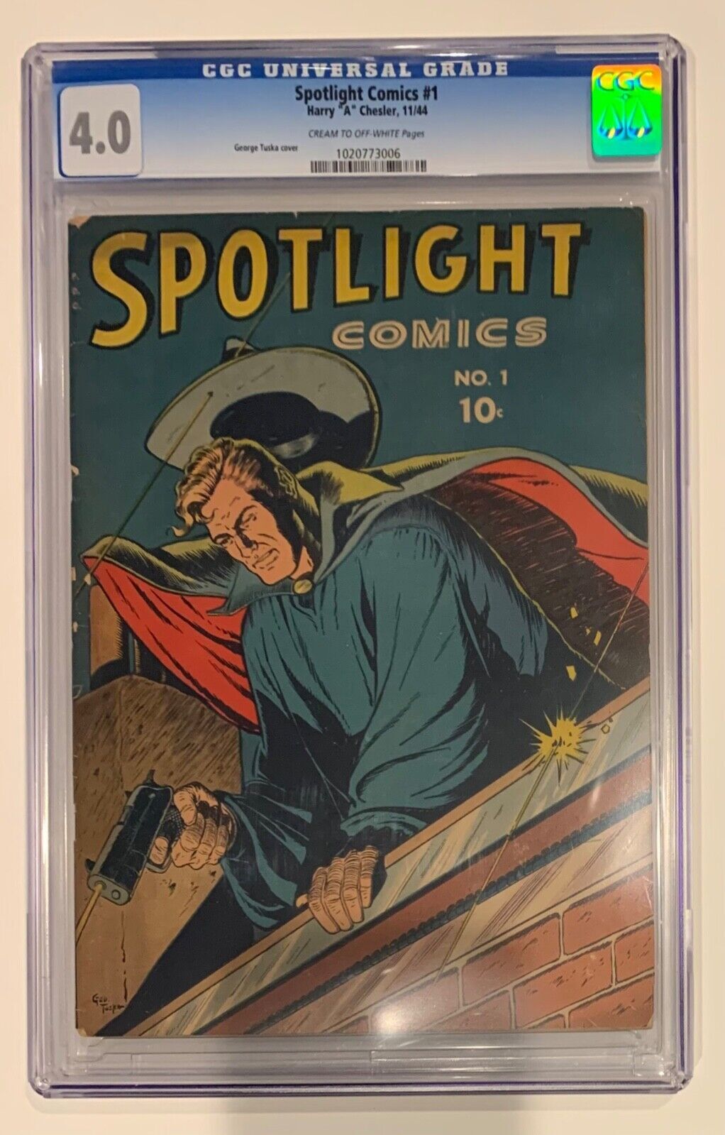 (1944) Spotlight Comics #1 CGC 4.0! George Tuska Cover! Rare Golden AGE ...