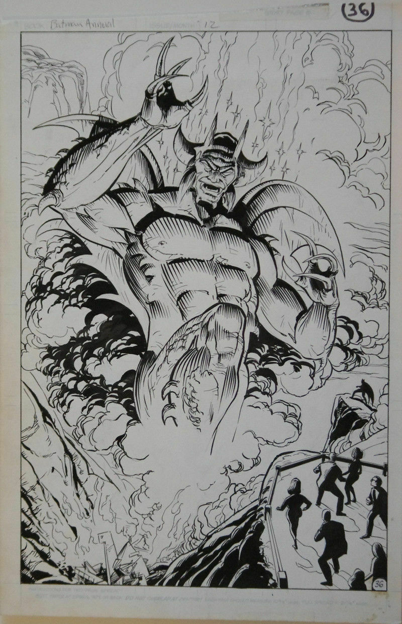 ROSS ANDRU PABLO MARCOS original art, BATMAN Annual 12, 1988, Satan ...