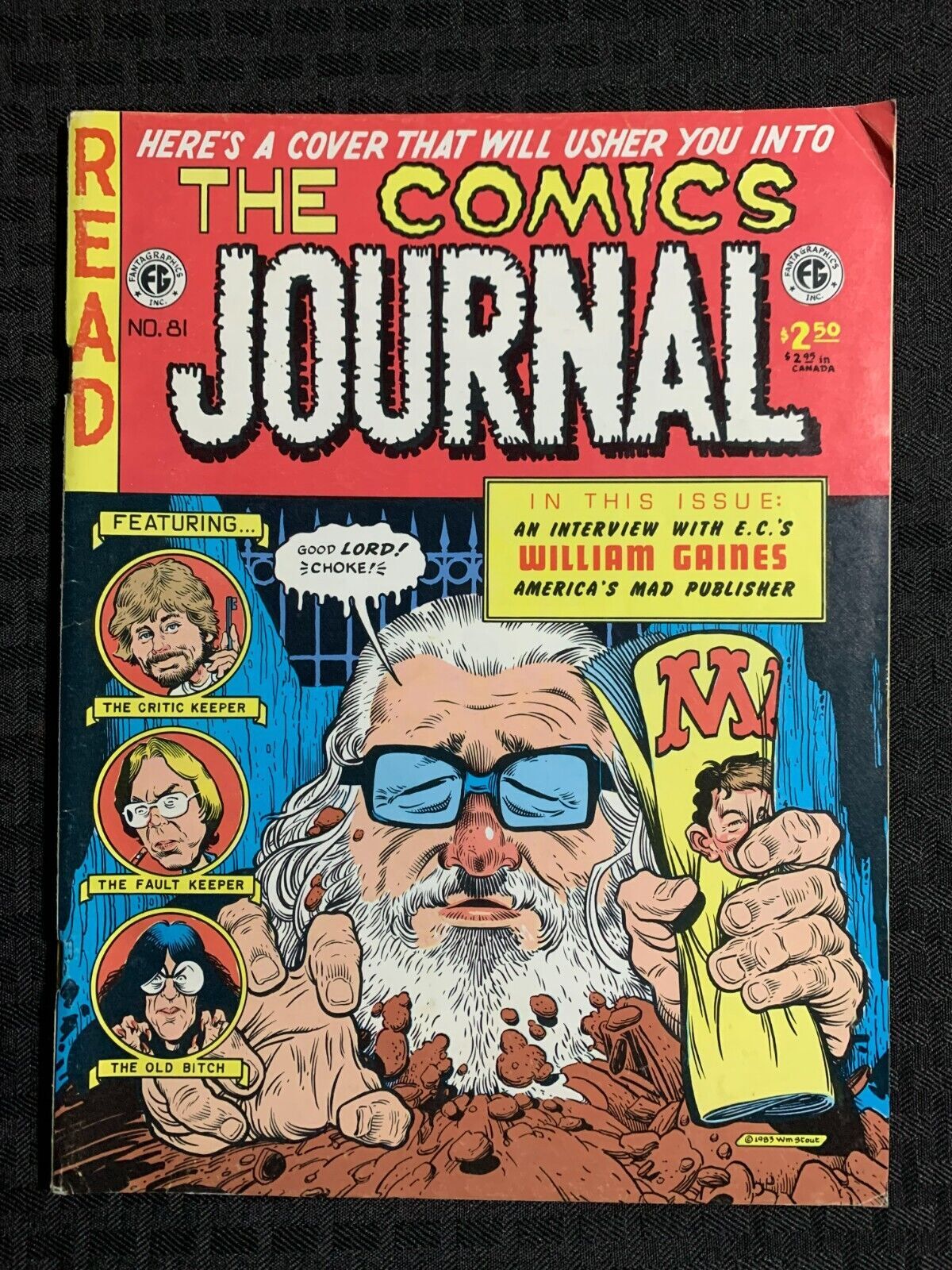 1983 COMICS JOURNAL Magazine #81 VG+ 4.5 EC's WIlliam Gaines Interview ...