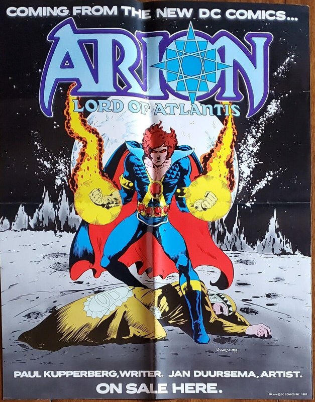 Arion DC Comics Promo Poster (1982) Dealer Exclusive Rare JAN Duursema ...