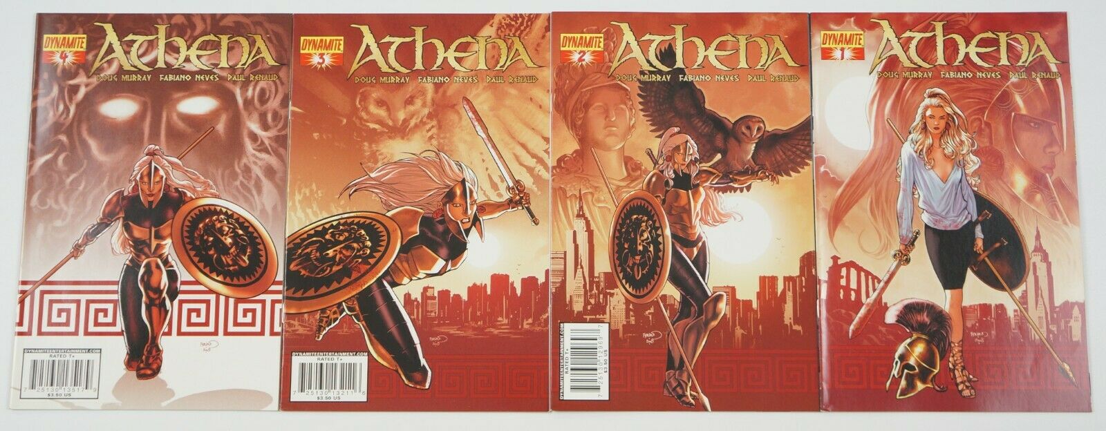 Athena #1-4 VF complete series- Greek goddess in modern world - renaud ...