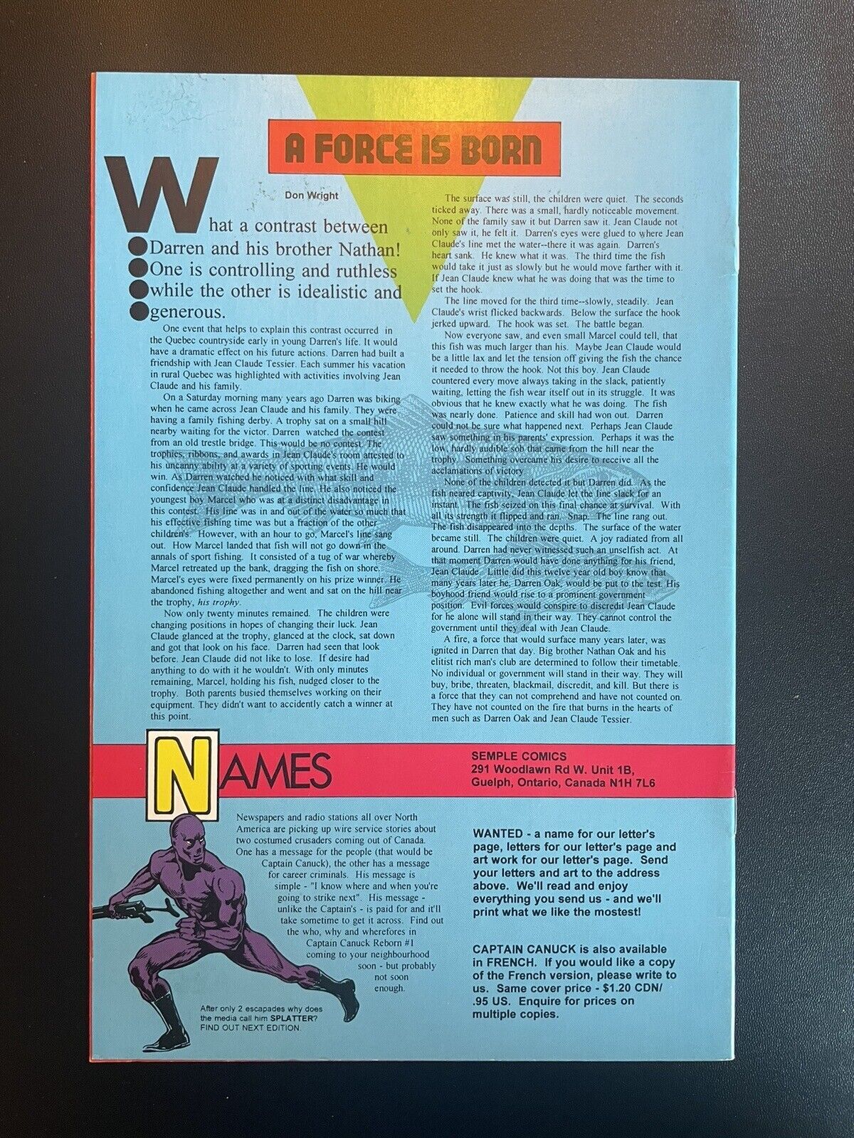 Captain Canuck: Reborn #0 Prelude Issue (1993) Richard Comely - Semple ...