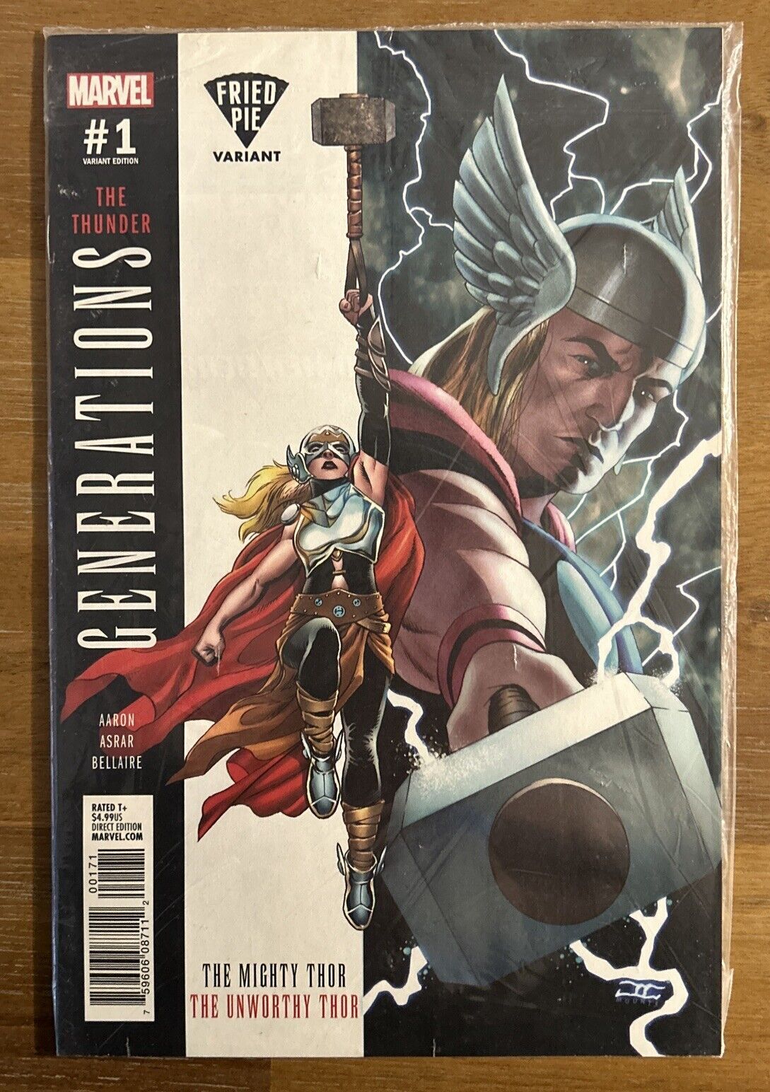Generations the Unworthy Thor & Mighty Thor 1 NM/ NM+ Fried PIE Variant ...
