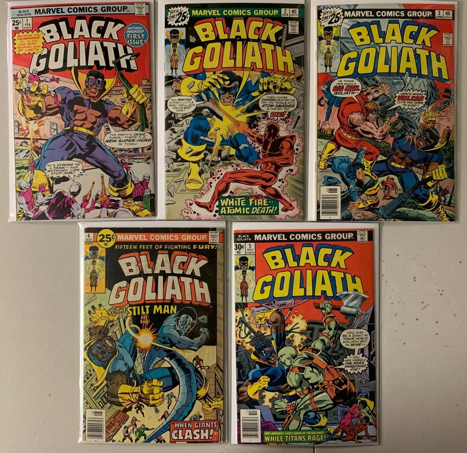 Black Goliath complete set #1-5 5 diff avg 5.0 (1976) | Comic Books ...