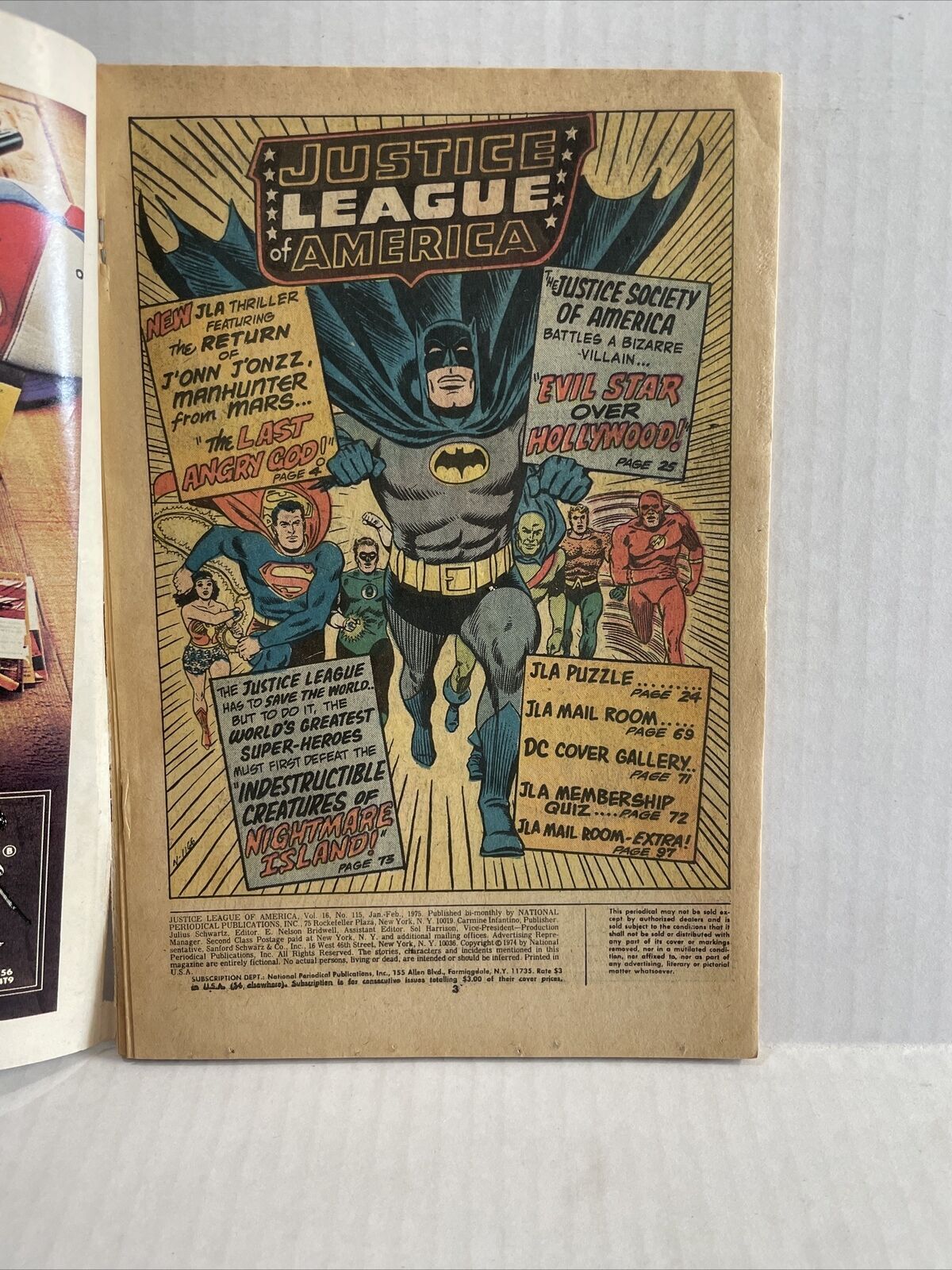 Justice League Of America #115 Low Grade DC 100 Pages | Comic Books ...