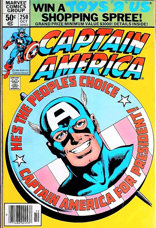 Captain America 250 Iconic Cap for President 1980/MCU Avengers Xmen ...