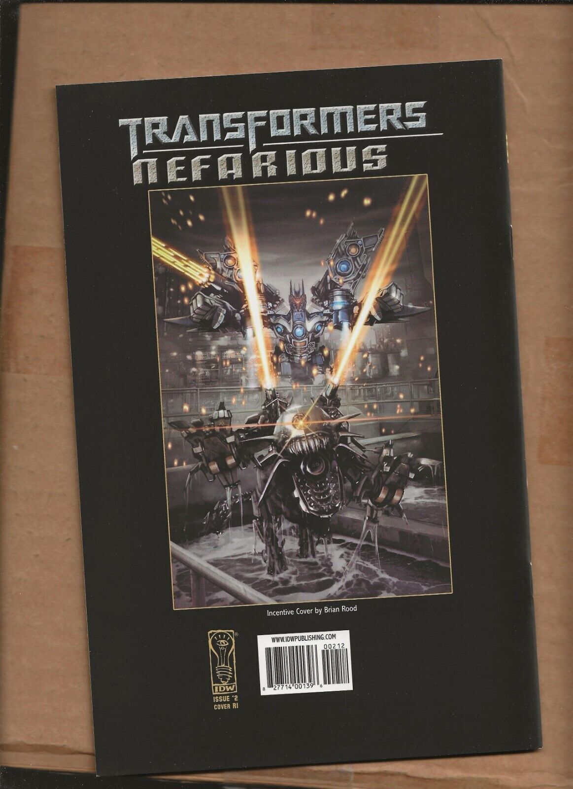 Transformers Nefarious #2 Brian Rood Virgin Incentive Variant Cover IDW ...