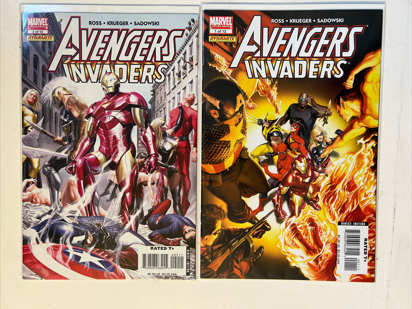 Avengers Invaders #1-12 Complete Series Alex Ross Art- NAMOR, IRONMAN ...