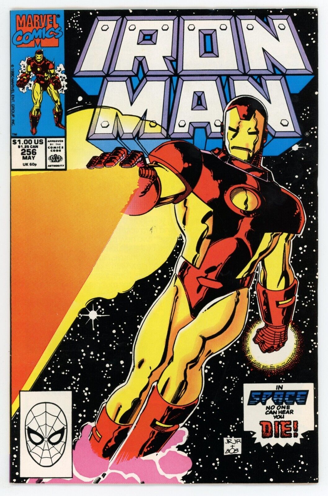 Iron Man 256 Vf 8 0 Marvel 1990 Copper Age Bambi John Romita Jr Comic