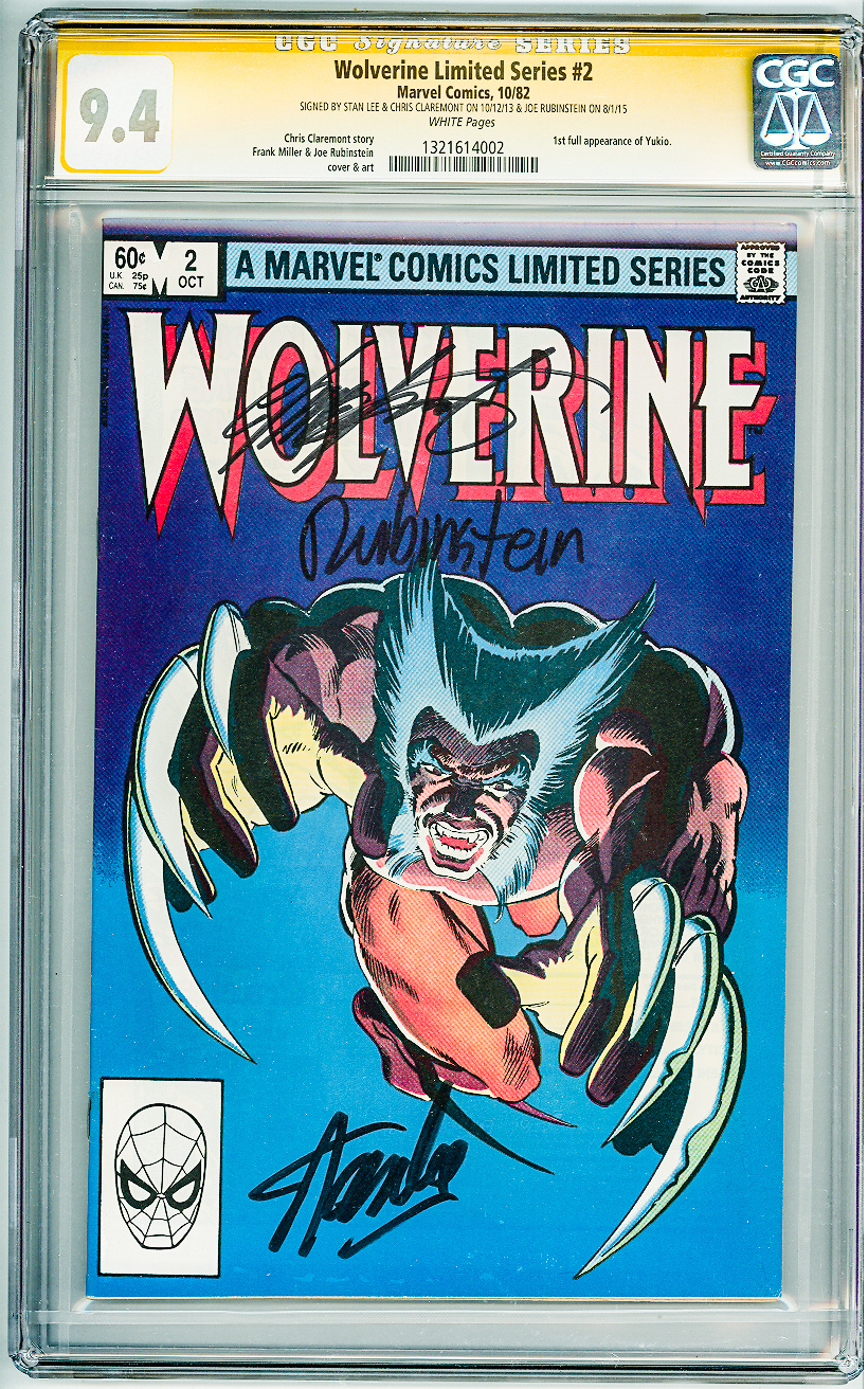 Wolverine #2 CGC Signature 9.4! Signed by Stan Lee, Claremont ...