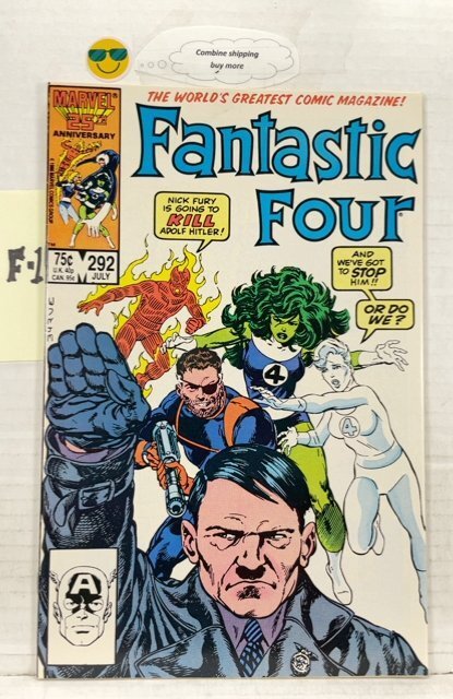 Fantastic Four #292 (1986) F-1 (NM) Hitler On Cover - Nick Fury | Comic ...