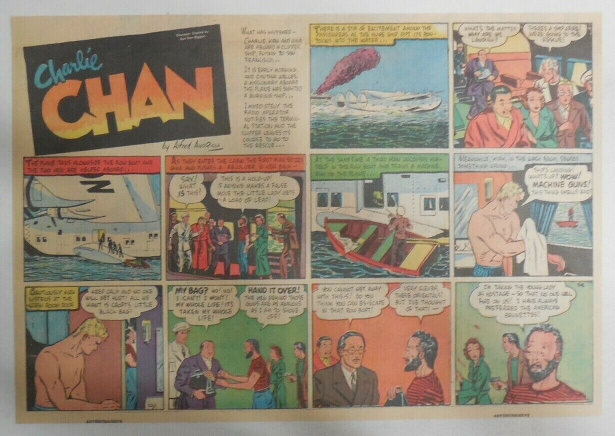 Charlie Chan by Alfred Andriola from 7/2/1939 Year #2 Size: 11 x 15 ...