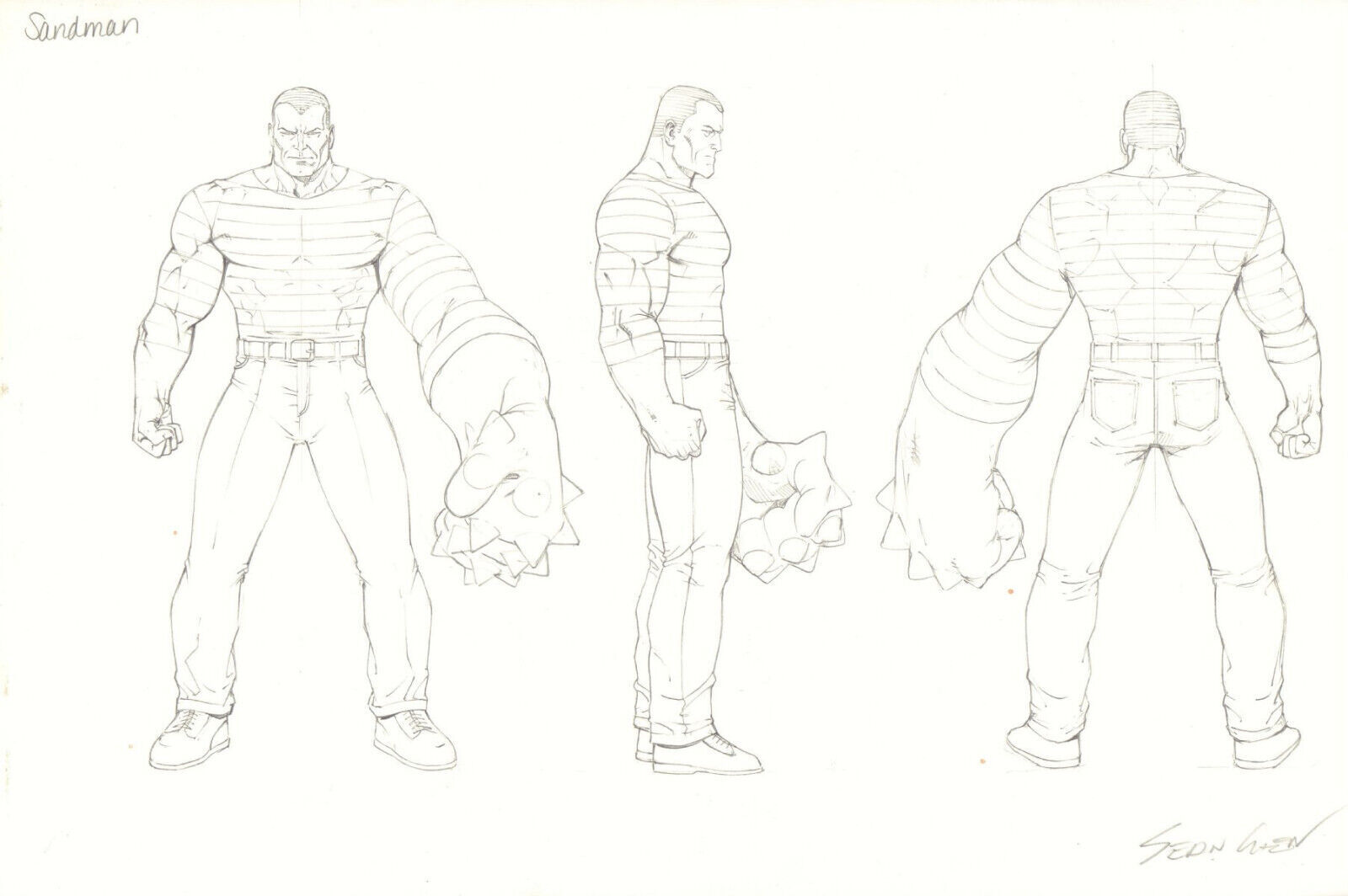 Sandman from Spider-Man 3 Figure Marvel Character Design Art Signed by ...