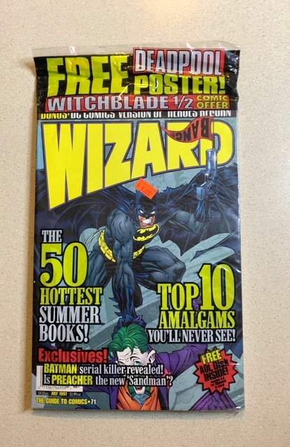 Wizard the Comics Magazine (1997) #71 Still Polybagged w/ Deadpool ...