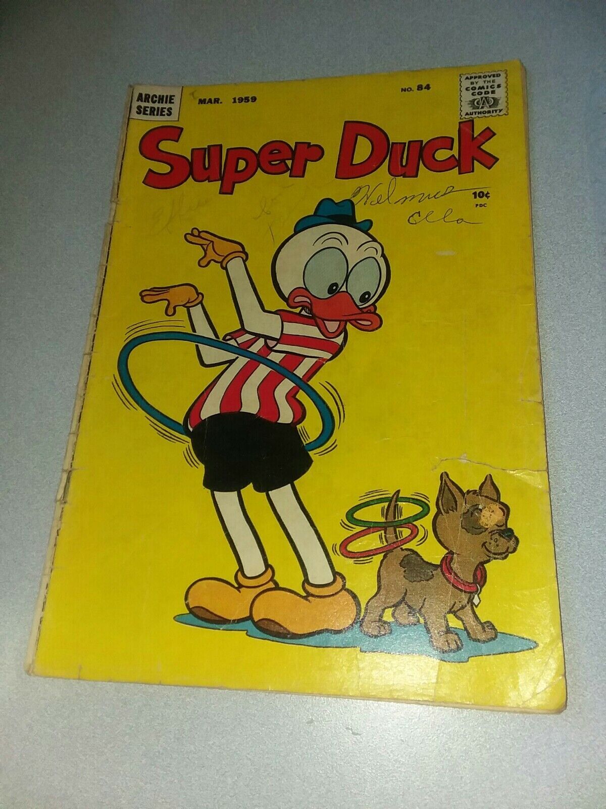 SUPER DUCK COMICS #84 archie mlj 1959 silver age funny animal cartoon ...