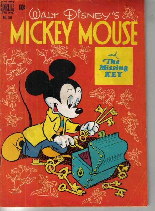 DELL Walt Disney Mickey Mouse #261 Golden Age 1950 W: UNK A: Jim Pabian ...